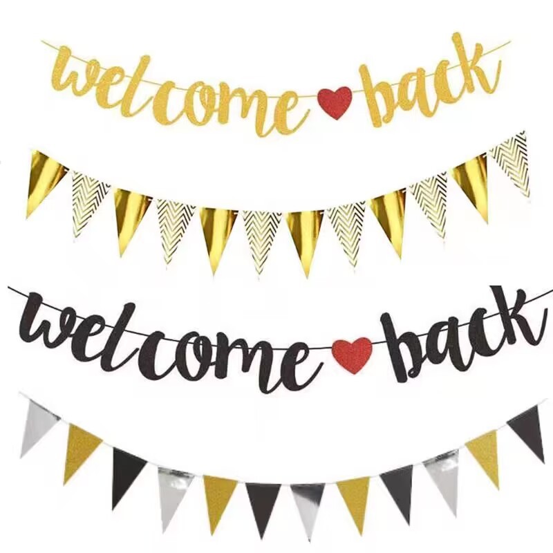Welcome back Welcome back to School Season Party Decoration Conjoined ...