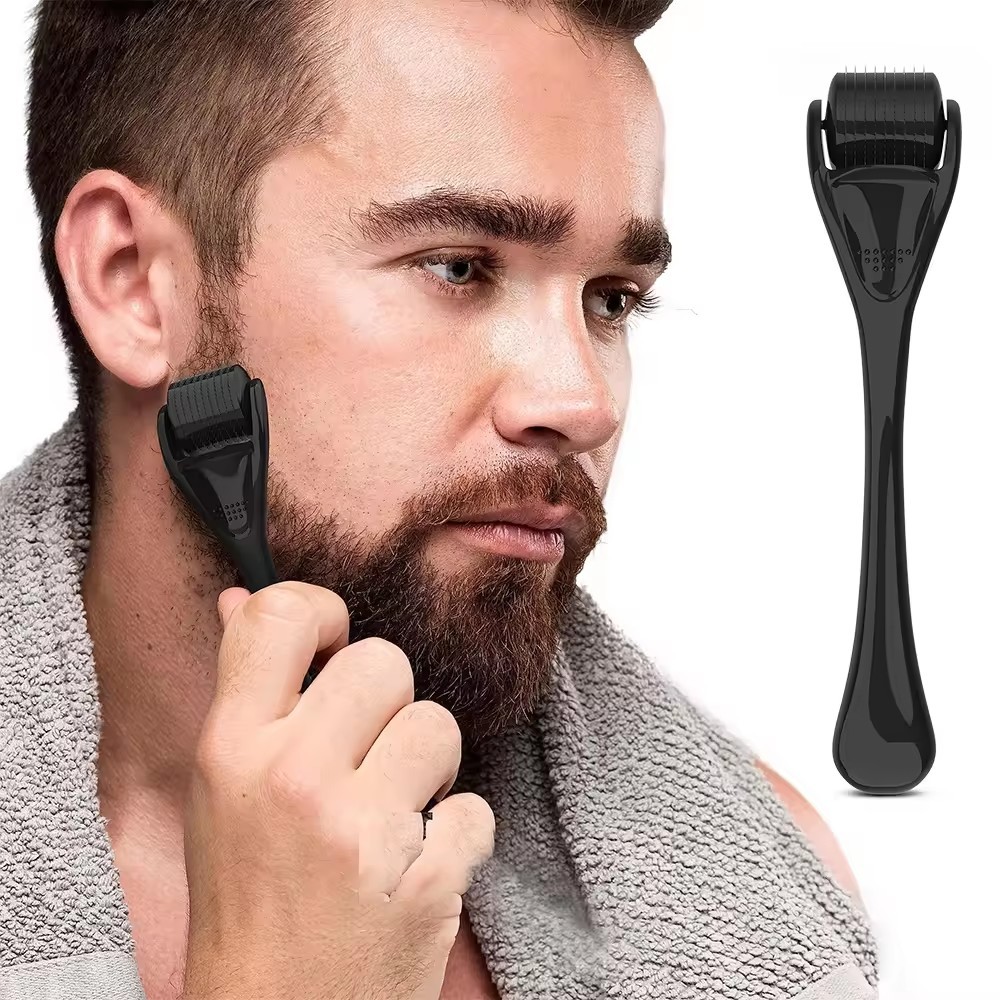 Derma Roller Black Dermaroller 540 for Face Body Beard Hair Growth 0 ...