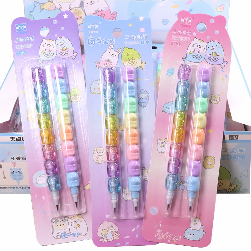 2pcs/set Non Sharpening Mechanical Pencils Cute Bear Automatic Pencils ...