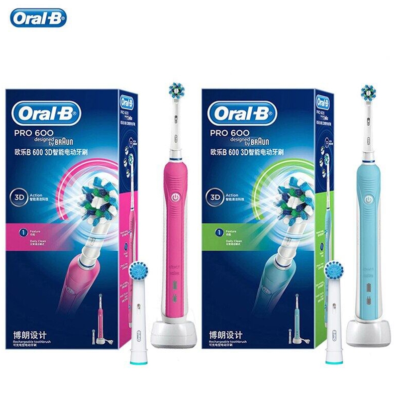 Oral B Sonic Electric Toothbrush Pro600 Plus 3D Cross Action Rotation ...