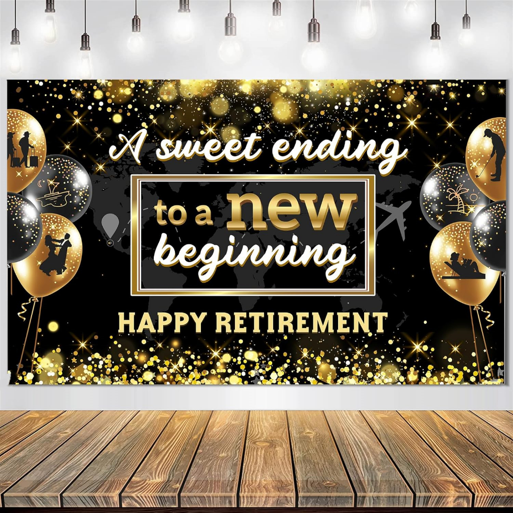 5x3ft Retirement Party Photography Backdrop for Men and Women, Happy ...