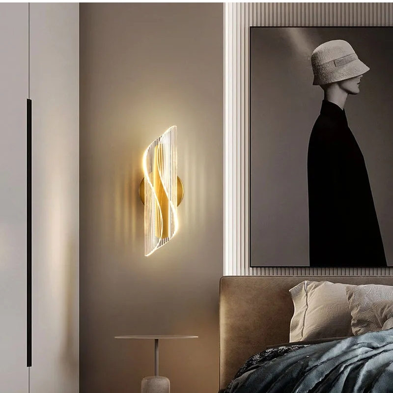 IKEE Bedroom Bedside Lamp Led Wall Light Living Room Nordic Bedside ...