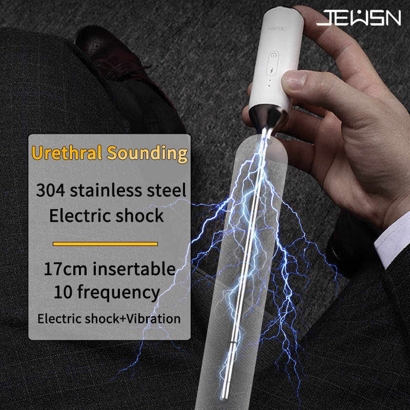 JEUSN electric shock Stainless Steel stimulate Urethral Sounds Orgasm ...