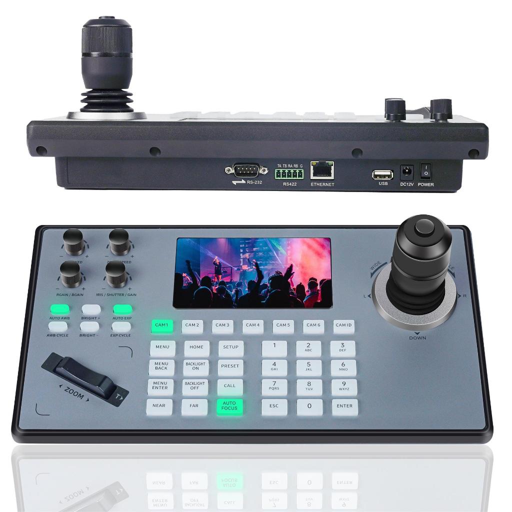 POE NDI PTZ Camera 4D Joystick Controller Keyboard Joystick with 5 inch ...
