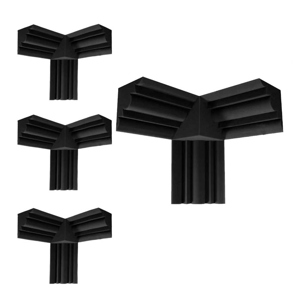 BEIYIN 4 Sets Acoustic Bass Traps Corner Sound Proof Foam 15X15X24CM ...