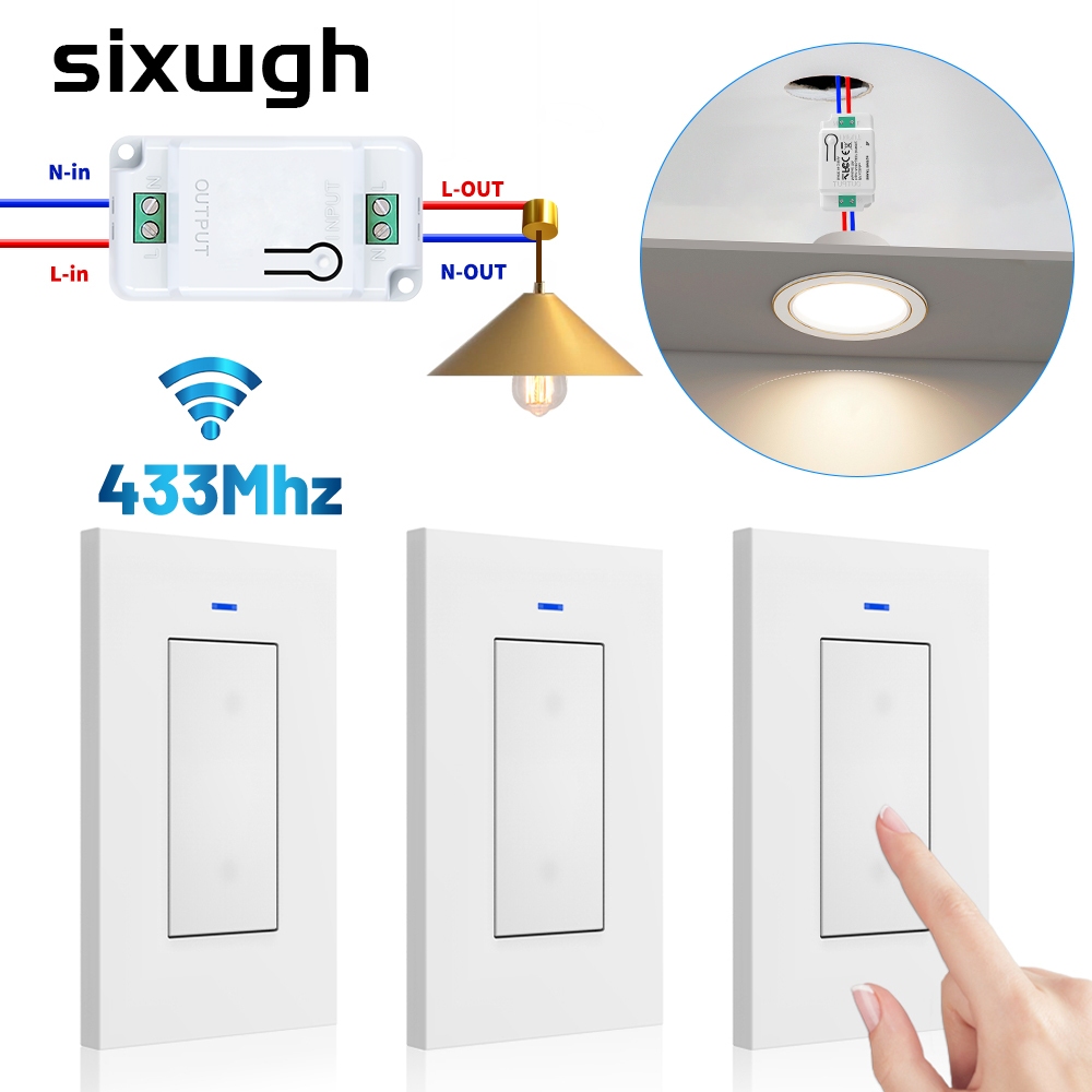 Wireless Switch Set Diy RF 433Mhz smart switch Remote Controller switch ...