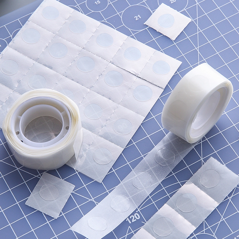 100 Pcs No Trace Double-Sided Dots Glue Transparent Round Tape Balloon ...