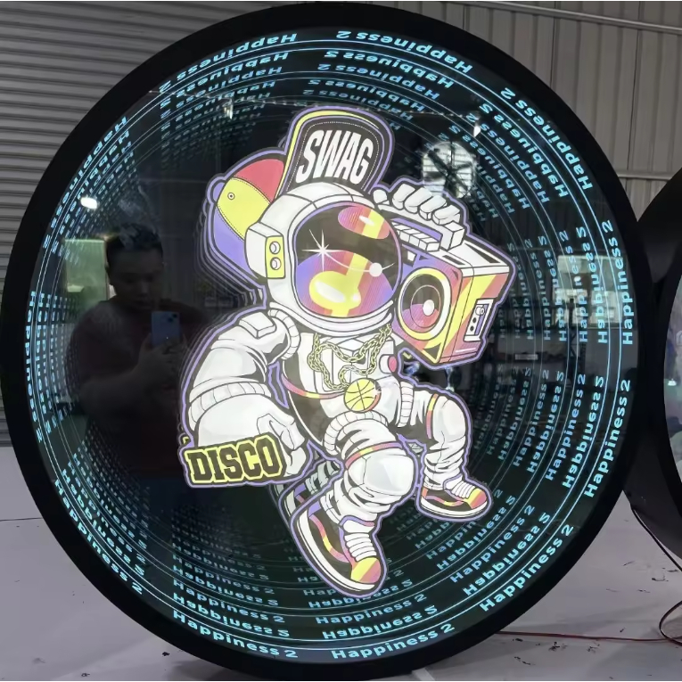 3d infinity light box billboard light box bar night club thousand-layer ...