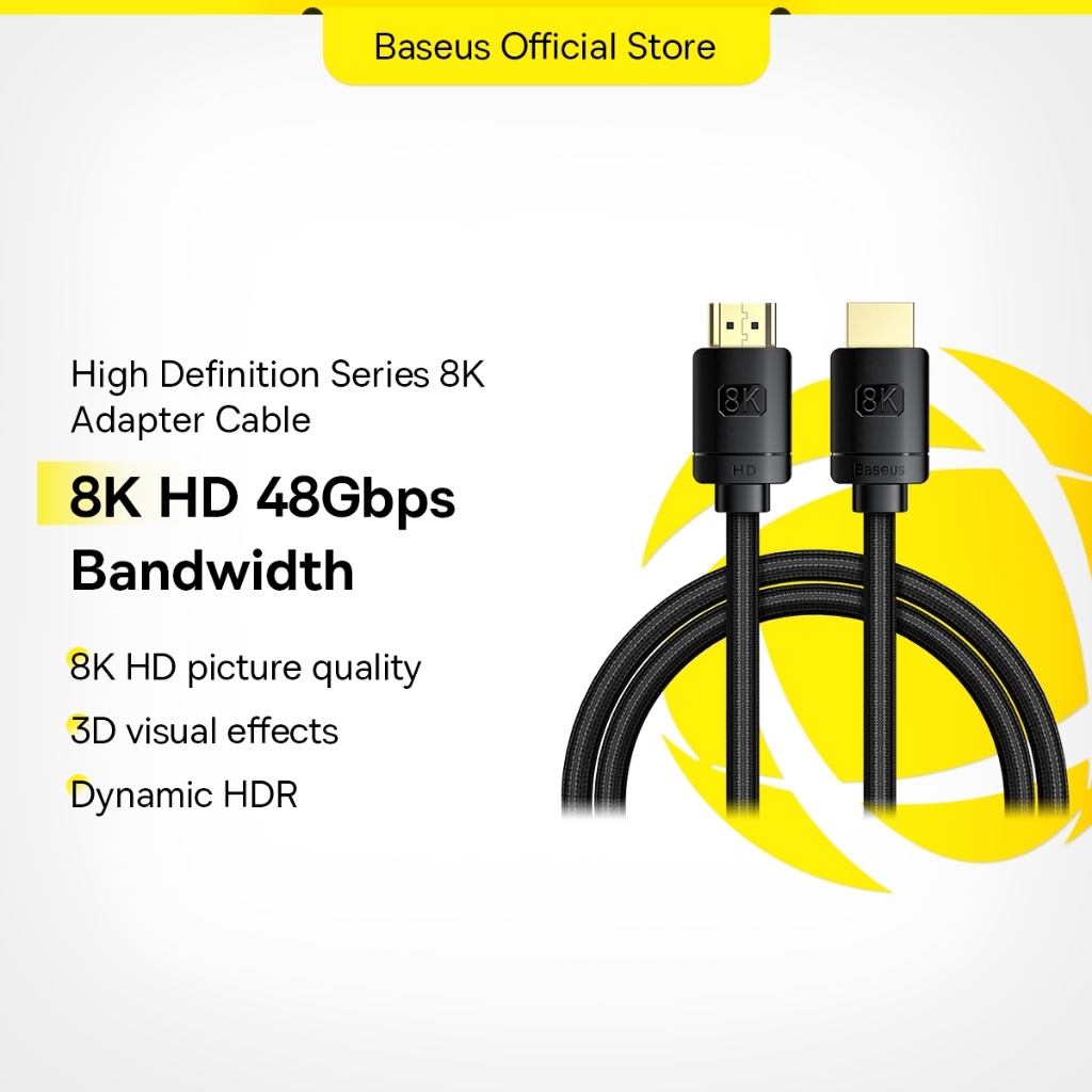 Baseus HDMI Cable for Xiaomi Mi Box HDMI 2.1 8K/60Hz 4K/120Hz 48Gbps ...