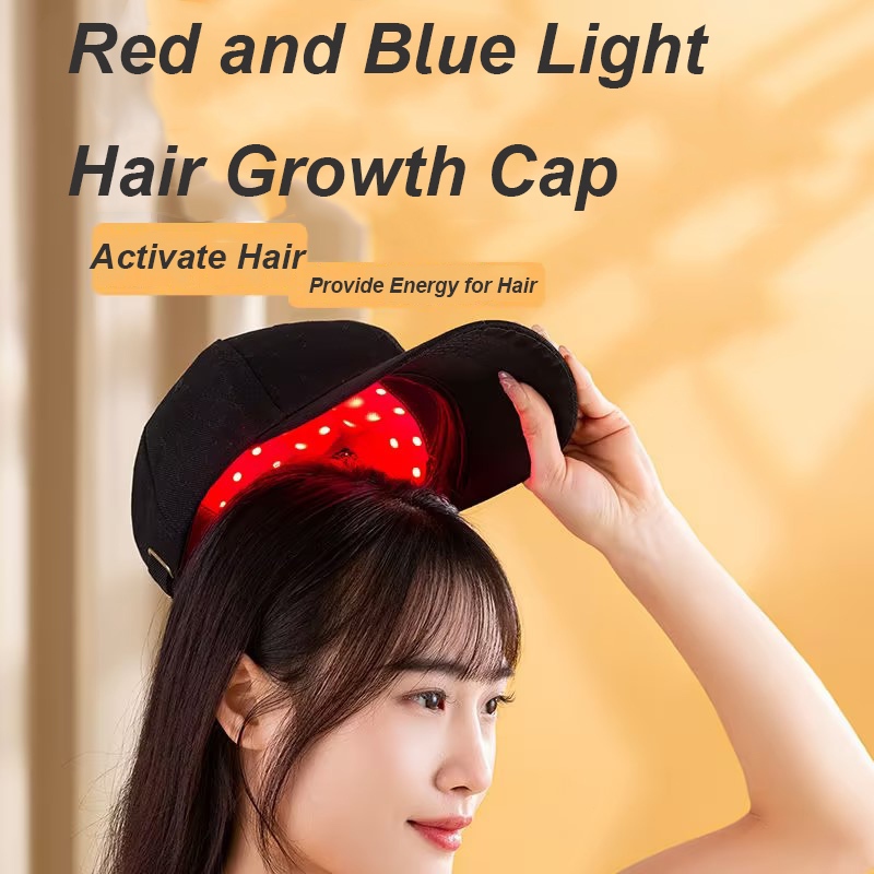 Infrared Hair Growth Cap Infrared Hair Growth Instrument Red and Blue ...