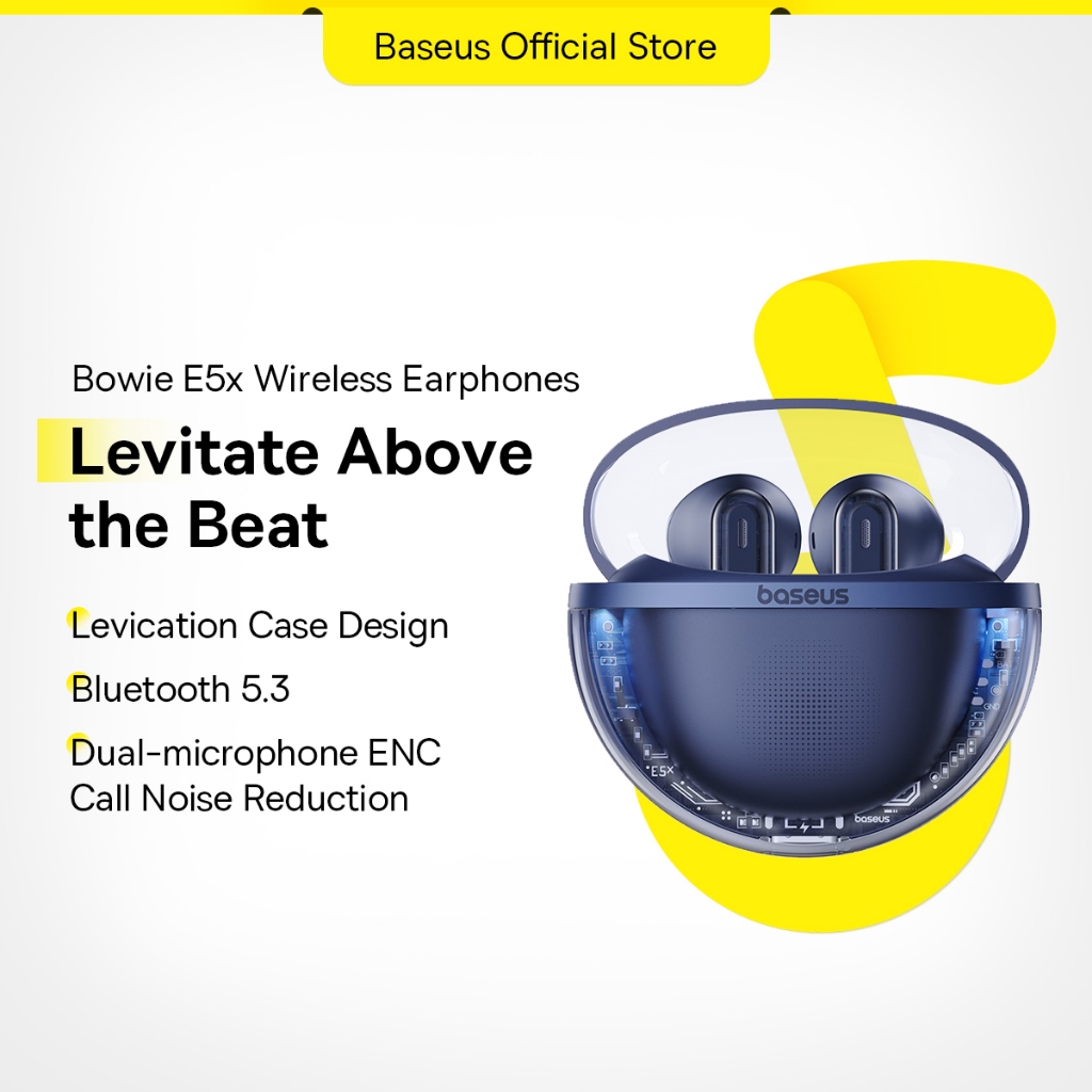 Baseus Bowie E5x True Wireless Earphones with RGB Bluetooth 5.3 Earbuds HIFI Wireless Headphones ...