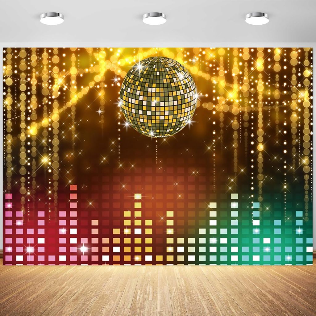 7x5ft Discos Photography Backdrop Night Shinning Discos Ball Photo ...