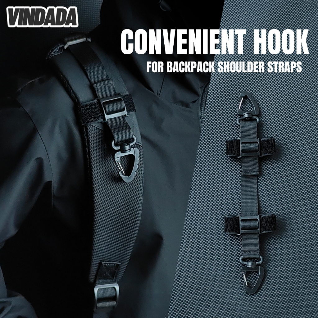 Hanging hook for backpack straps Quick and non-destructive installation ...