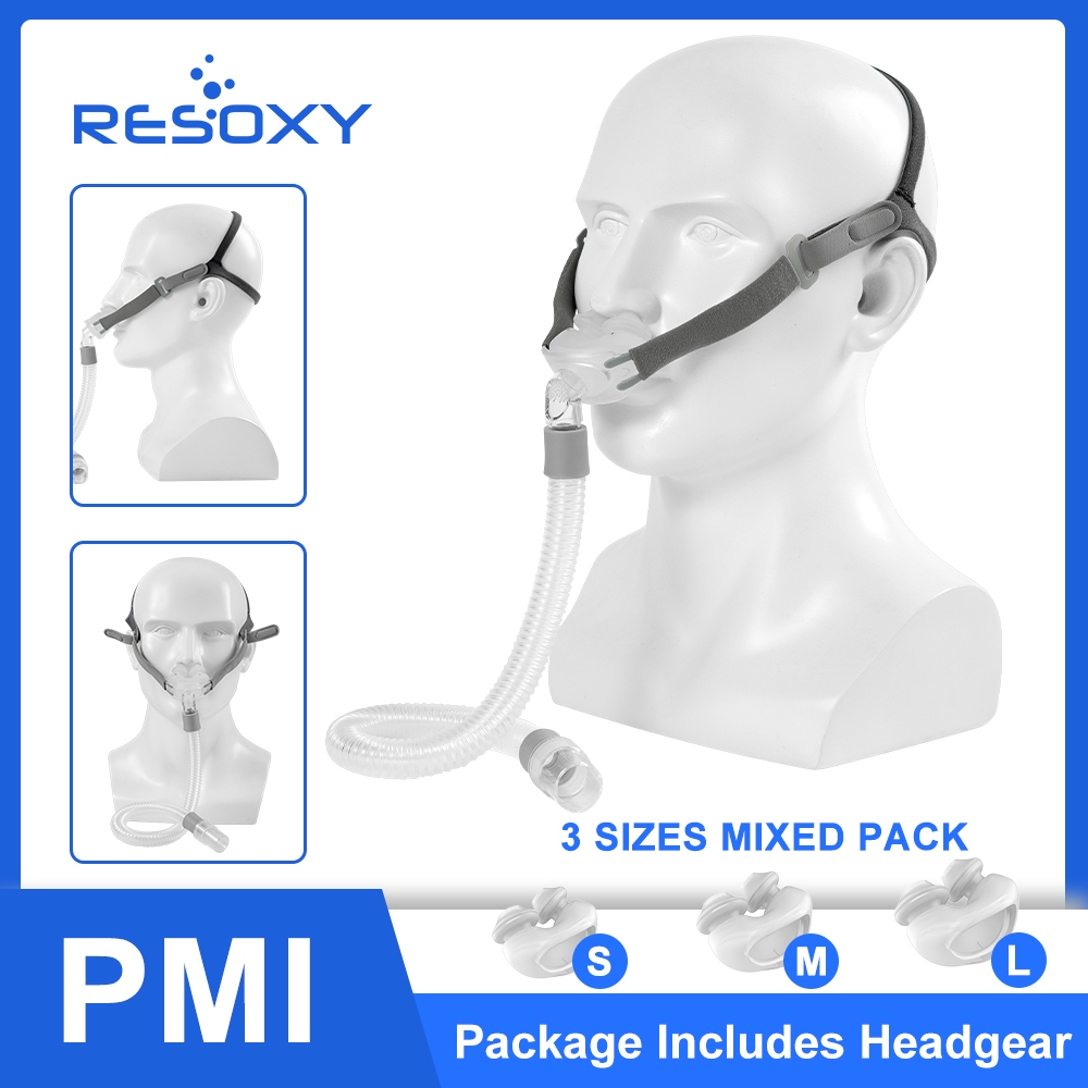 Nasal Pillow Mask with Frame Headgear Universal Nose Pillows Cushion ...