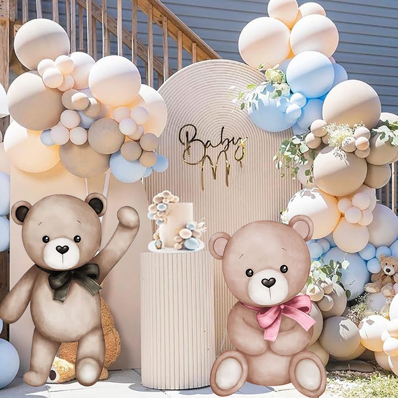 18/24/36inch Bear Birthday Party Backdrop Jungle Animal Bear Cutouts ...