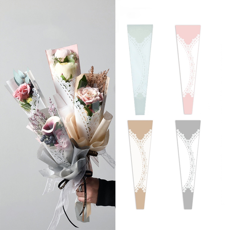 20pcs Single Rose Plastic Package Transparent Flower Bouquet Wrapping ...