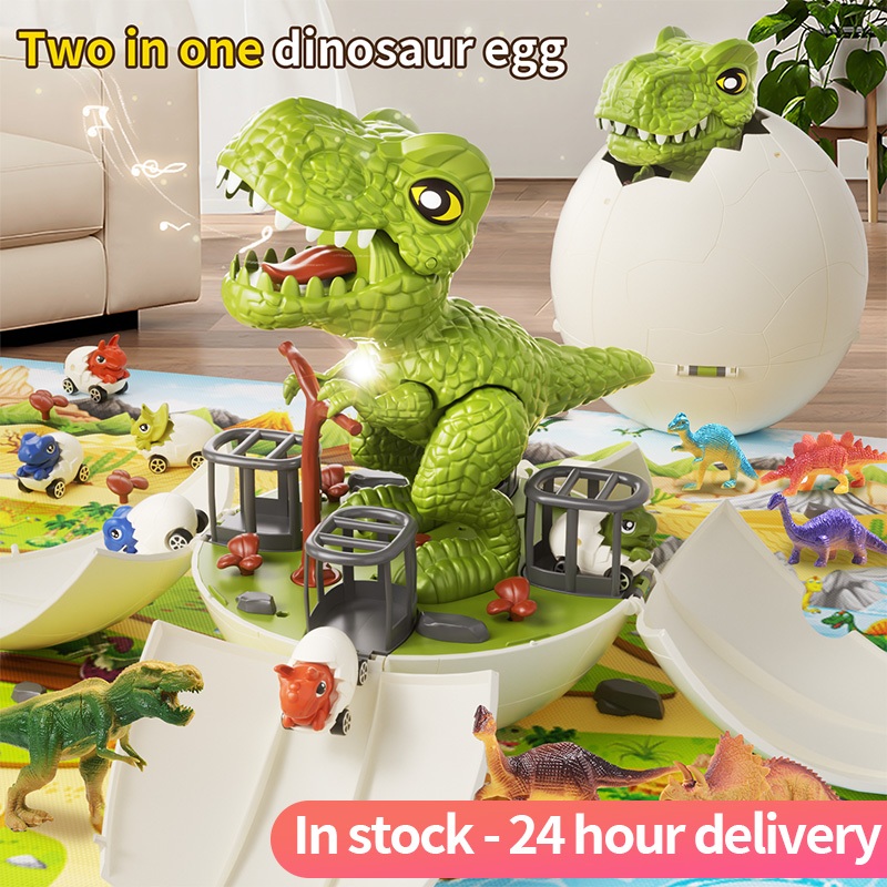 Aiqi Dinosaur Egg Tracks Toys Road Race Toys Dinosaur Toy Car and ...