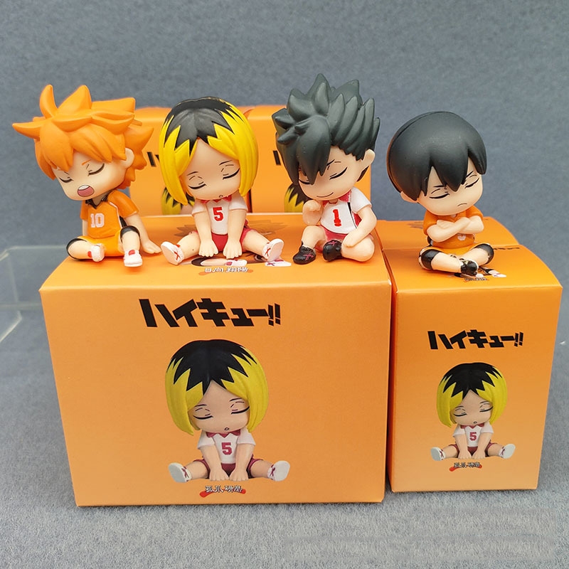 4Pcs/Set 6cm Haikyuu!! Anime Figure Hinata Shoyo Kozume Kenma Tobio ...