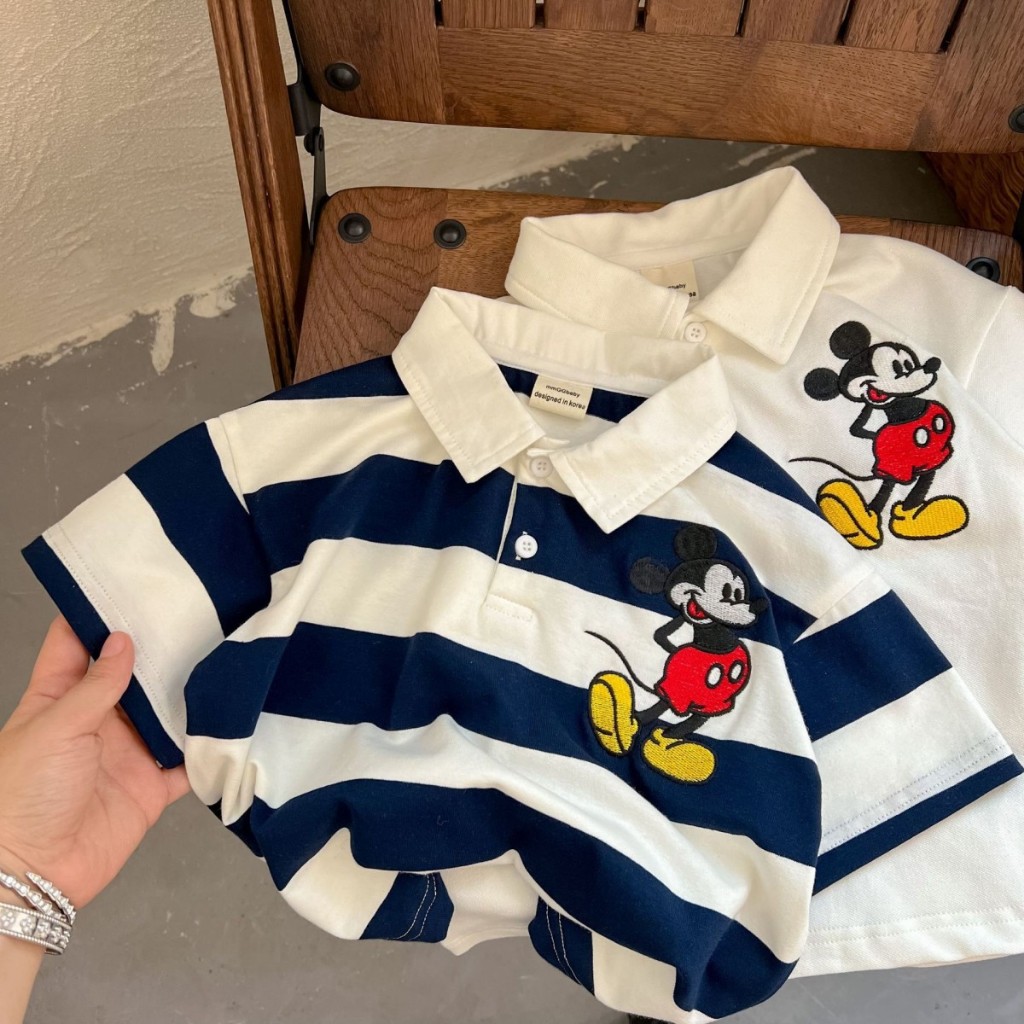 Children Short Sleeved Summer Mickey Mouse Kids Boys Girls Cartoon ...
