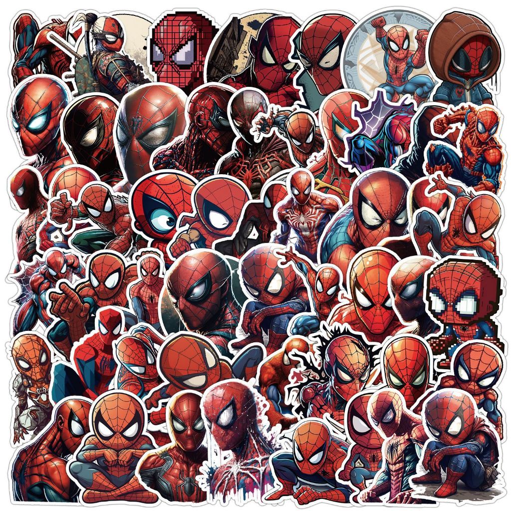 Spiderman Stickers Marvel Stickers (50 Sheets/100 Sheets Non-Repetitive ...