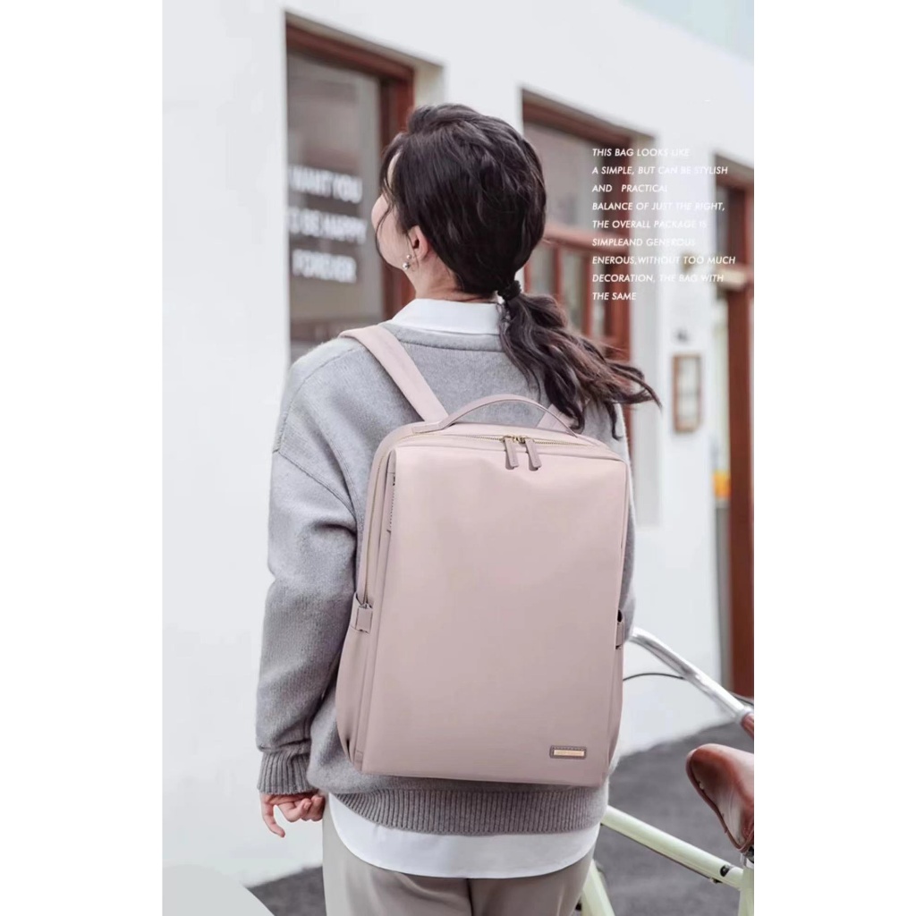 FULL DESIGN Hillary Large-Capacity Waterproof Laptop Backpack | Shopee ...