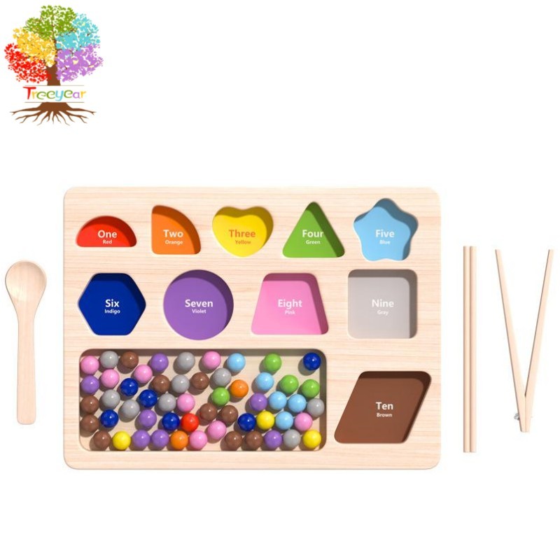 Montessori Wooden Color Sorting Toys，Classification Motor Skills, Color ...