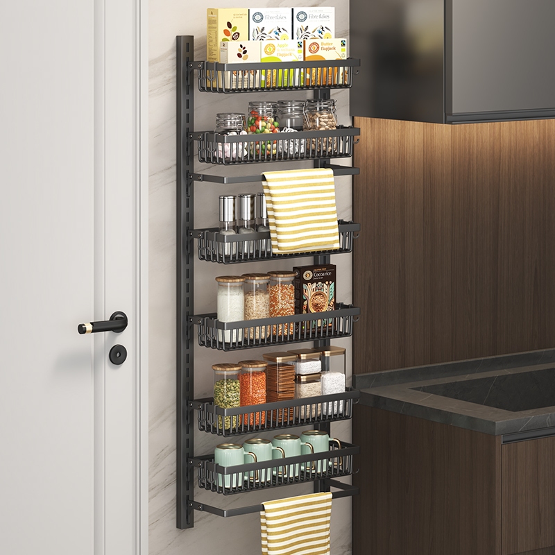 【SG STOCK】Kitchen storage shelf /Storage Rack /Wall-mounted perforation ...