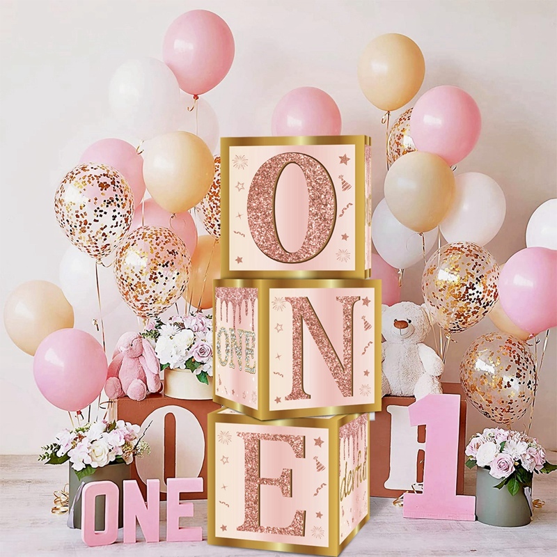 ONE Pink Birthday Box 1st Birthday Decoration Set Miss Onederful ...
