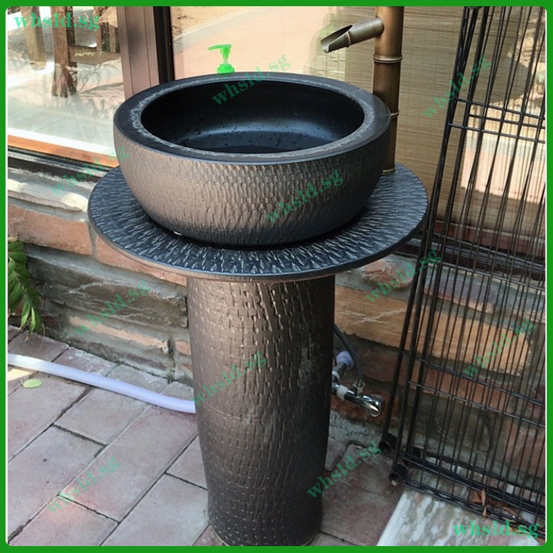 Column Basin Industrial Style Washbasin Integrated Outdoor Courtyard ...