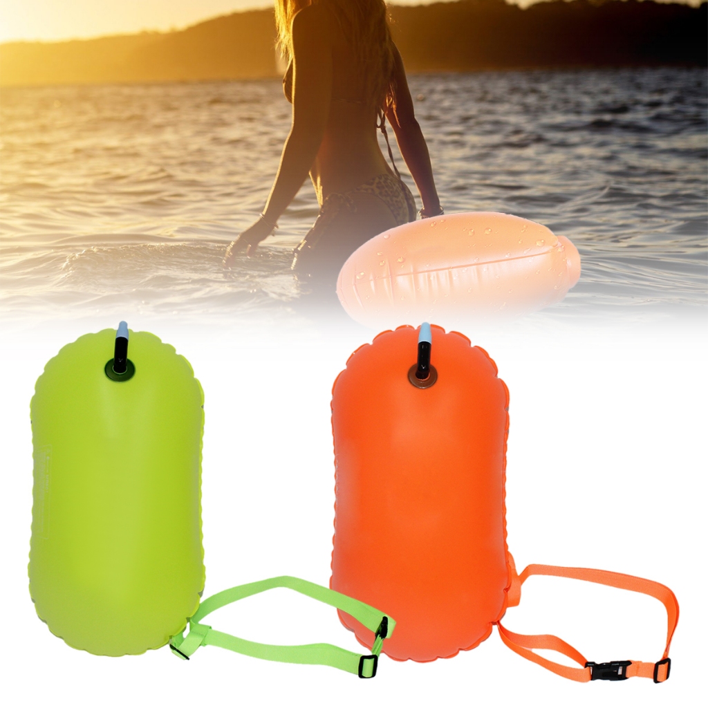 1PCS Safe Inflatable Life Saving Swim Buoy PVC Inflated Air Bag Drift ...
