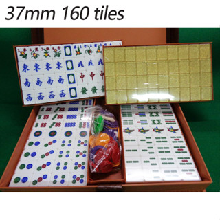 37mm 160 tiles Metallic Gold Mahjong Set Singapore Mahjong | Shopee ...