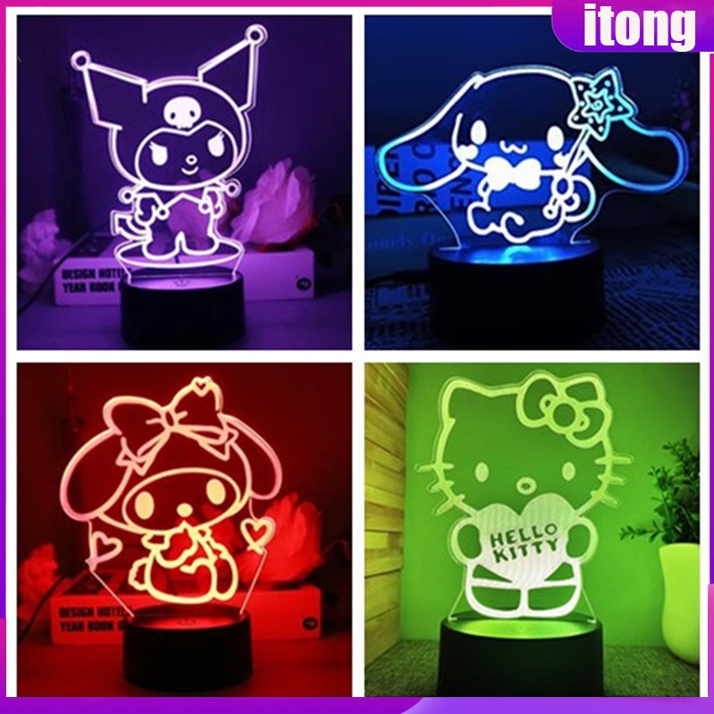New Cartoon Sanrio Hello Kitty My Melody Kuromi Night Light light-box ...
