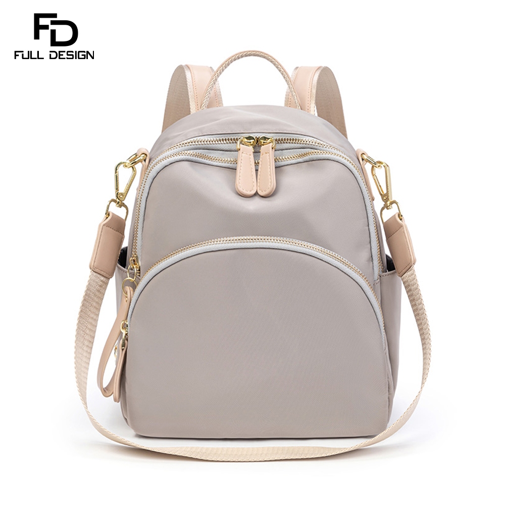 FULL DESIGN Women Backpack Ladies Rucksack Waterproof Nylon School bags ...