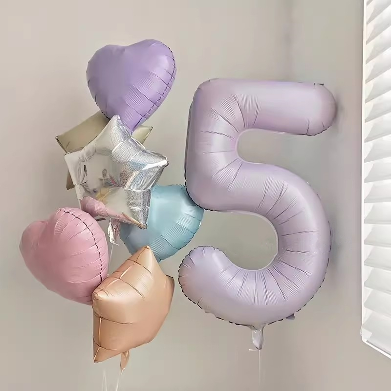 Light Purple Number Balloon 42inch Happy Birthday Giant Digital ...