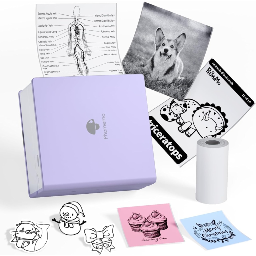 Phomemo M02 Portable Bluetooth Thermal Label Printer For Photo Print ...