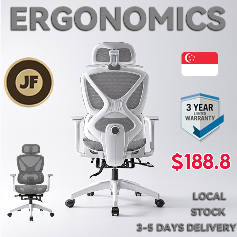 Ergonomic Chair Upgrade 6D Lumbar Support Ergonomic Office Chair Full ...