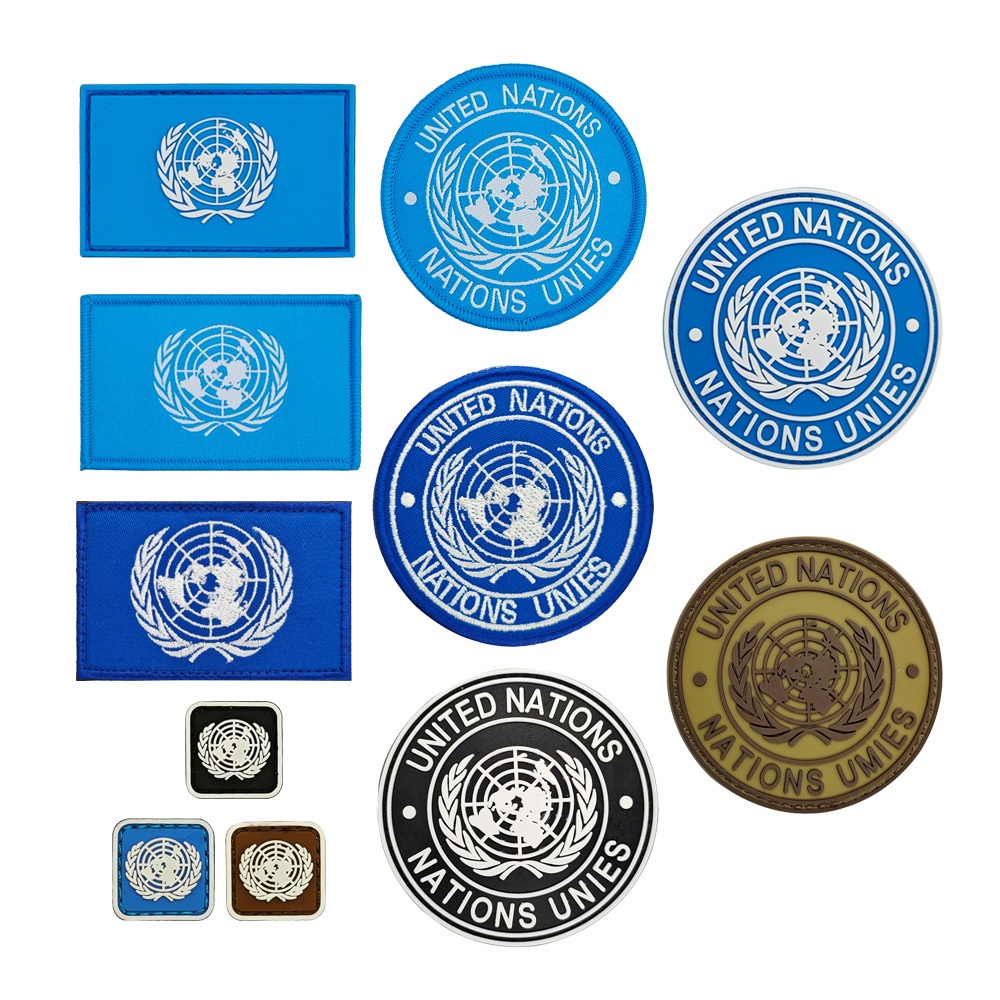 United Nations Armband PVC Rubber Patch Tactical Morale Badge Velcro ...