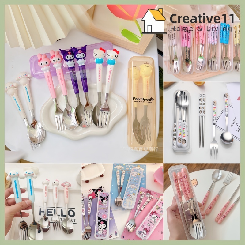 2Pcs Cute Sanrio Tableware Set With Storage Box Cartoon Cinnamoroll ...