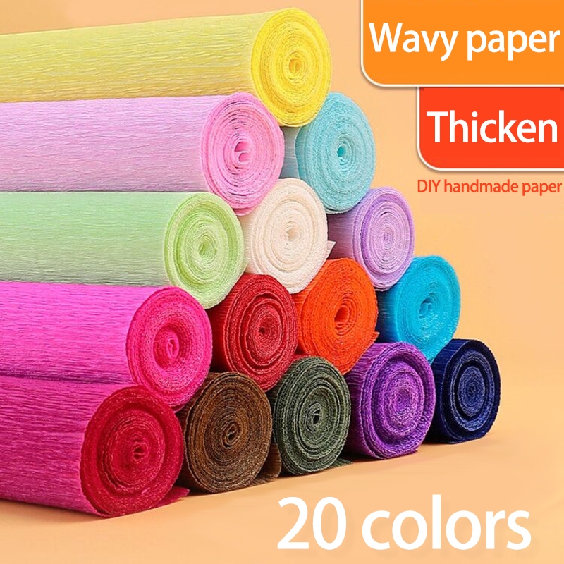 Thick Crepe Paper Carnation diy Flower Handmade Material Paper Colorful ...