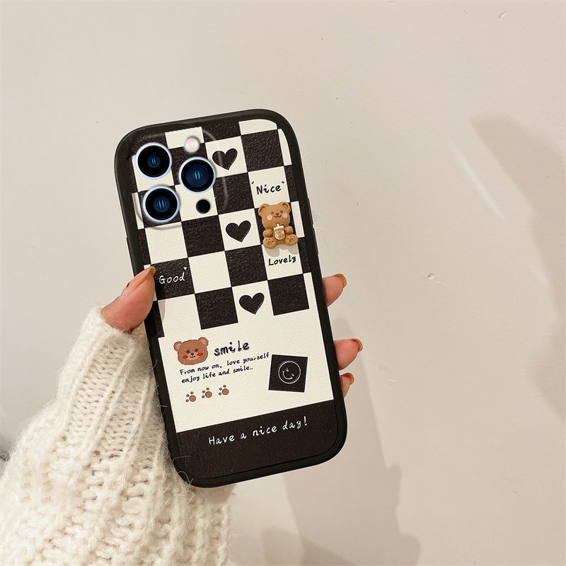 Street Wear Super Texture Leather Phone for iPhone15 14 case 13promax ...