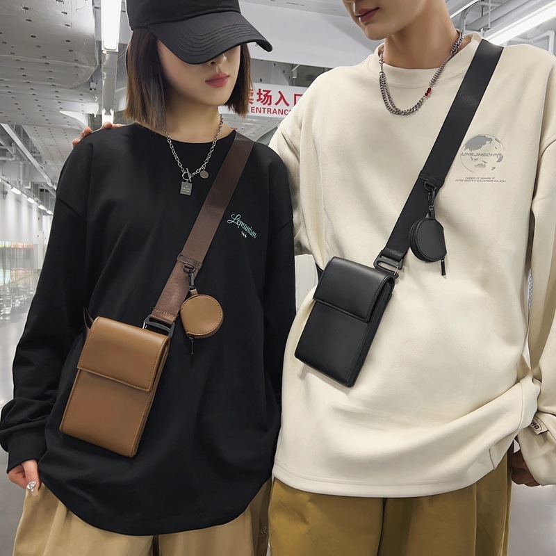 Fashion Men's mini 2-in-1 mobile phone bag versatile ins small bag ...