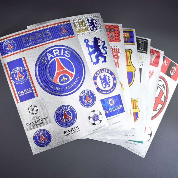football team stickers national team sticker car sticker A4 laser ...