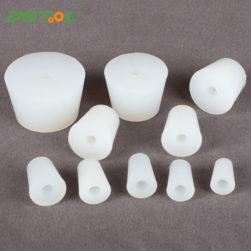 1Pc Conical Silicone Stopper With Hole Laboratory Test Tube Stoppers ...