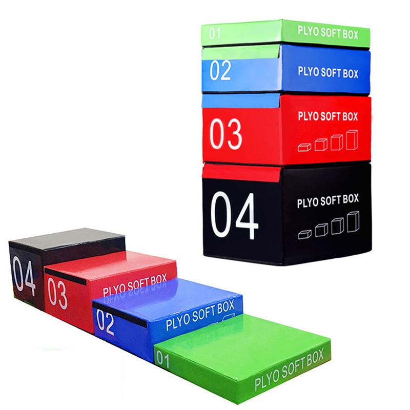 Plyo Soft Box Stackable for Adults for Box Jumping Practice Plyometrics Exercise Plyometric Box ...