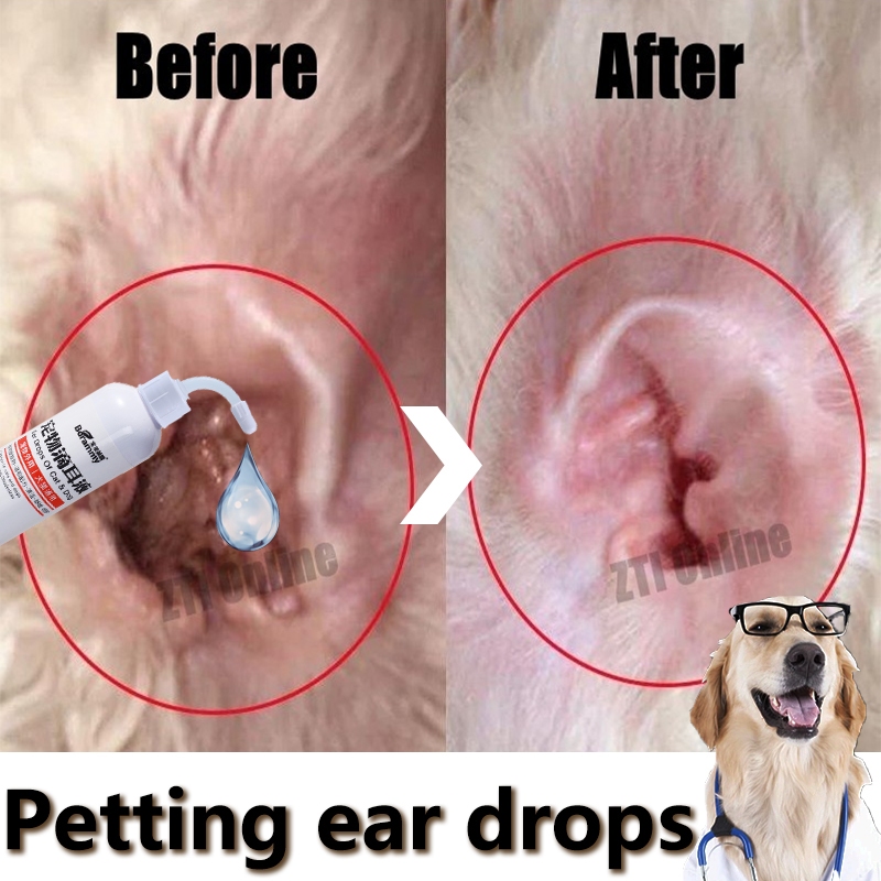 Pet ear cleaner cats and dog ears infected ear mittic earlier ear odor ...