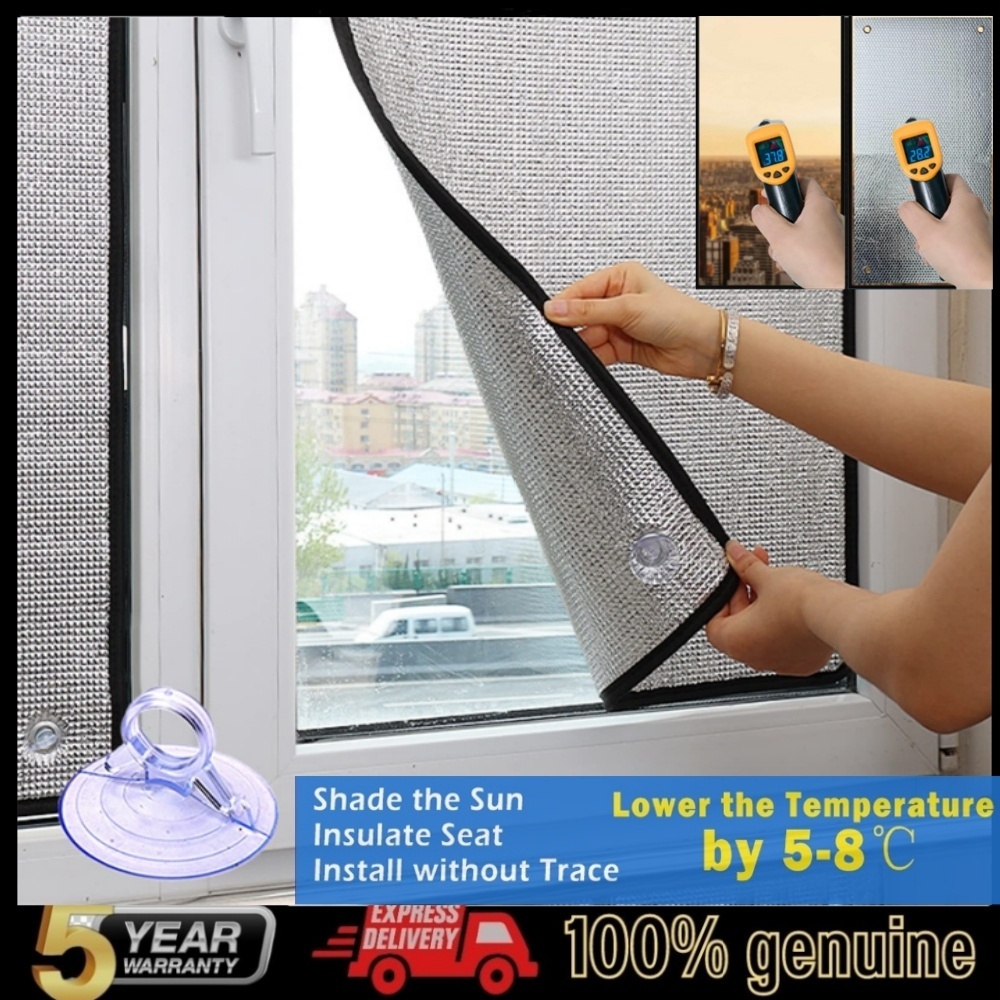 Home Windows Pattern Sunshade Screen Anti-UV Reflective Aluminum Foil ...