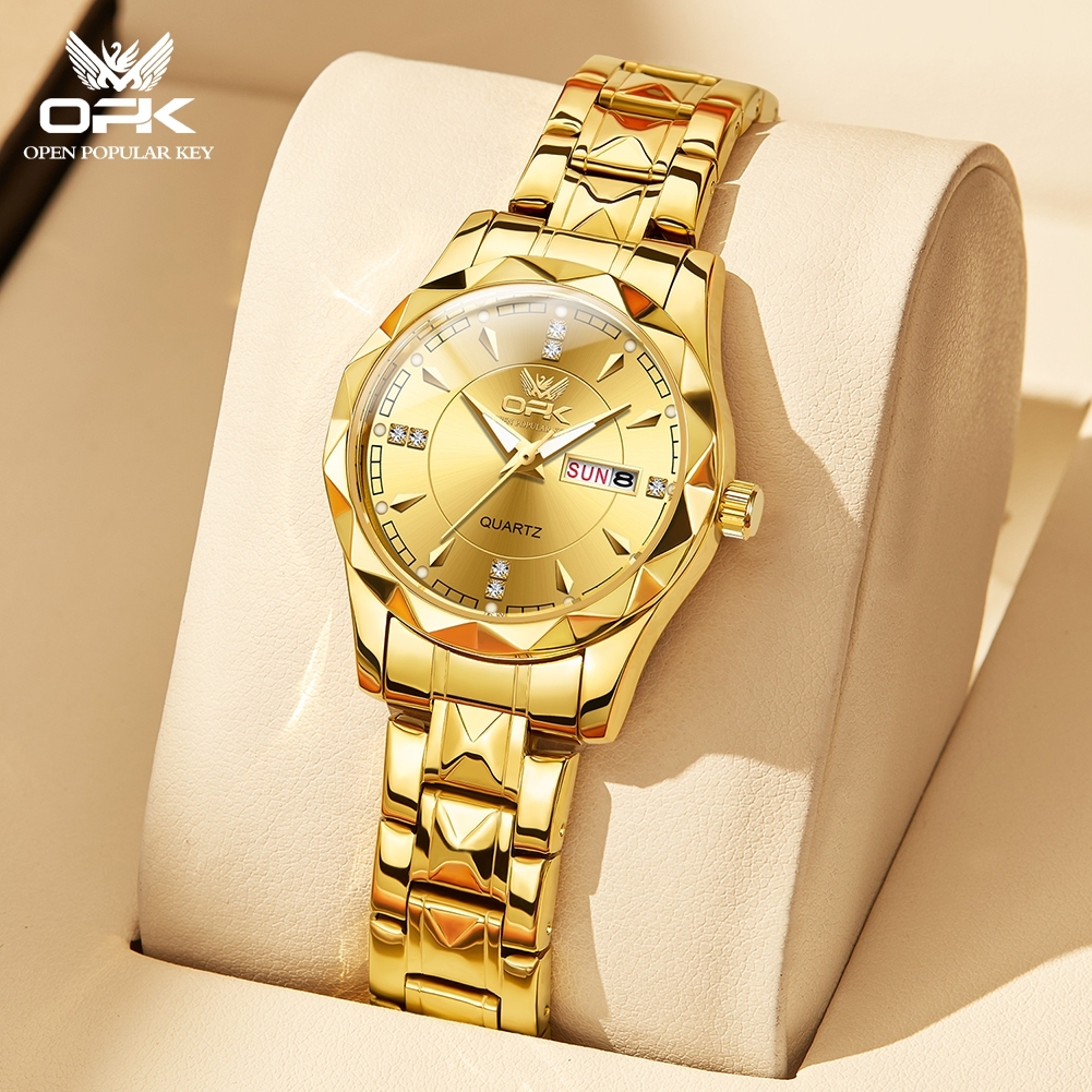OLEVS OPK Watch For Woman Waterproof Original Stainless Steel Quartz ...