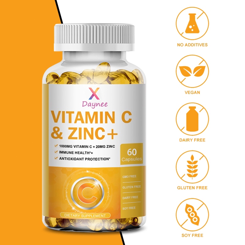 Daynee Vitamin C 100mg Zinc with vitamin D3 Support Immune Function ...