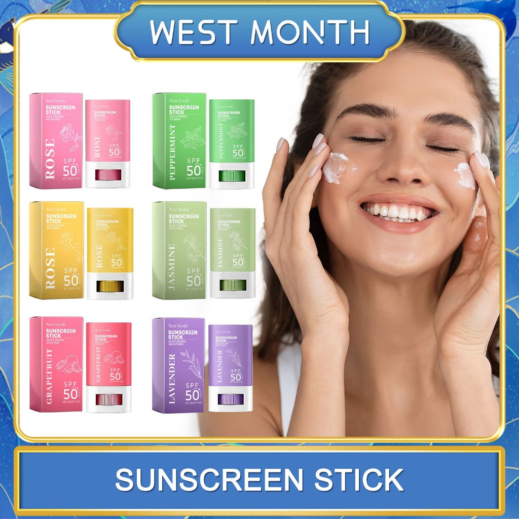 West&Month Natural Sunscreen Stick Spf50+ Anti Uv Sun Cream Sunblock ...