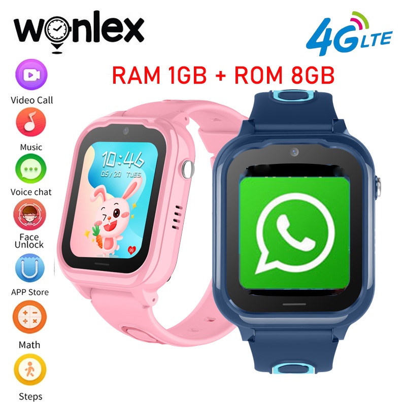 Wonlex KT28 Kids Smart Watch 4G LTE 1.69 inch screen Android 8.1 GPS ...